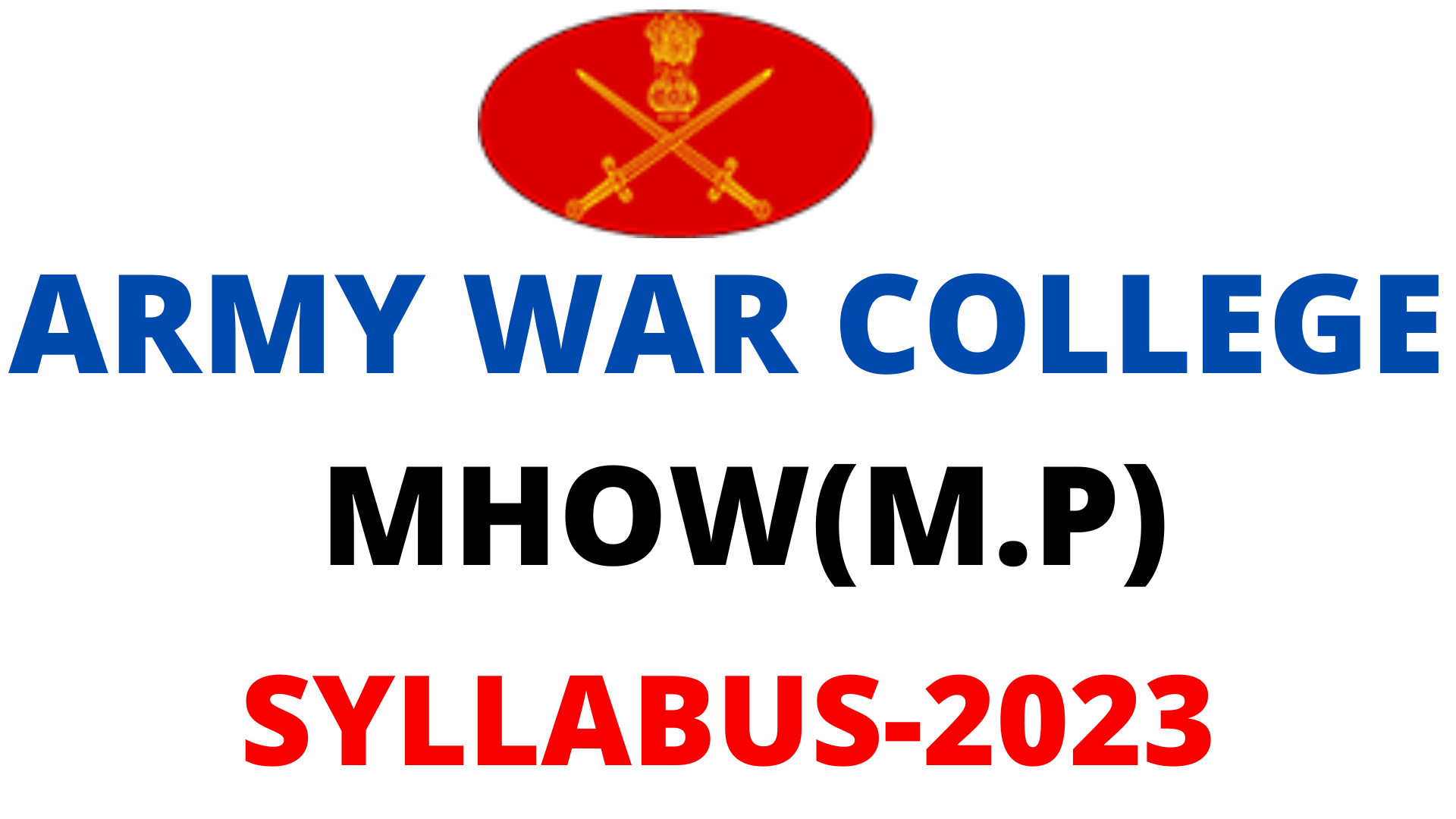 Army War College MHOW Vacancy 2023:-Full Detail, Download Notification ...