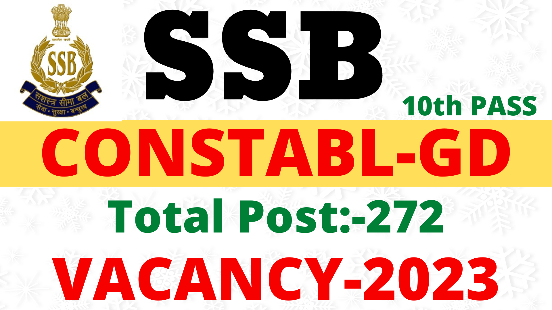 SSB Constable GD Vacancy 2023:-Full Detail, Download Notification ...